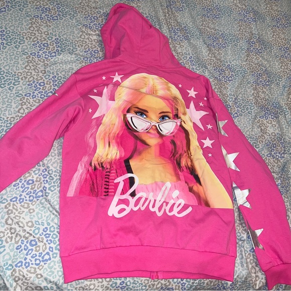 Barbie | Jackets & Coats | New Medium Pink Womens Barbie Jacket ...